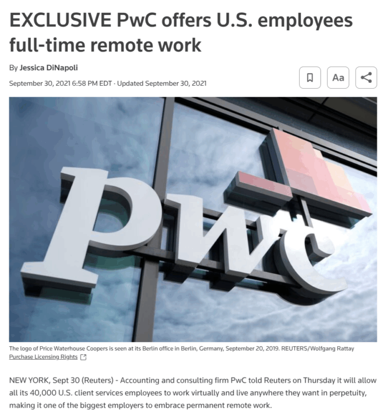 PwC Tells Remote Tax Staff to Get Their Butts Into the Office - Going ...